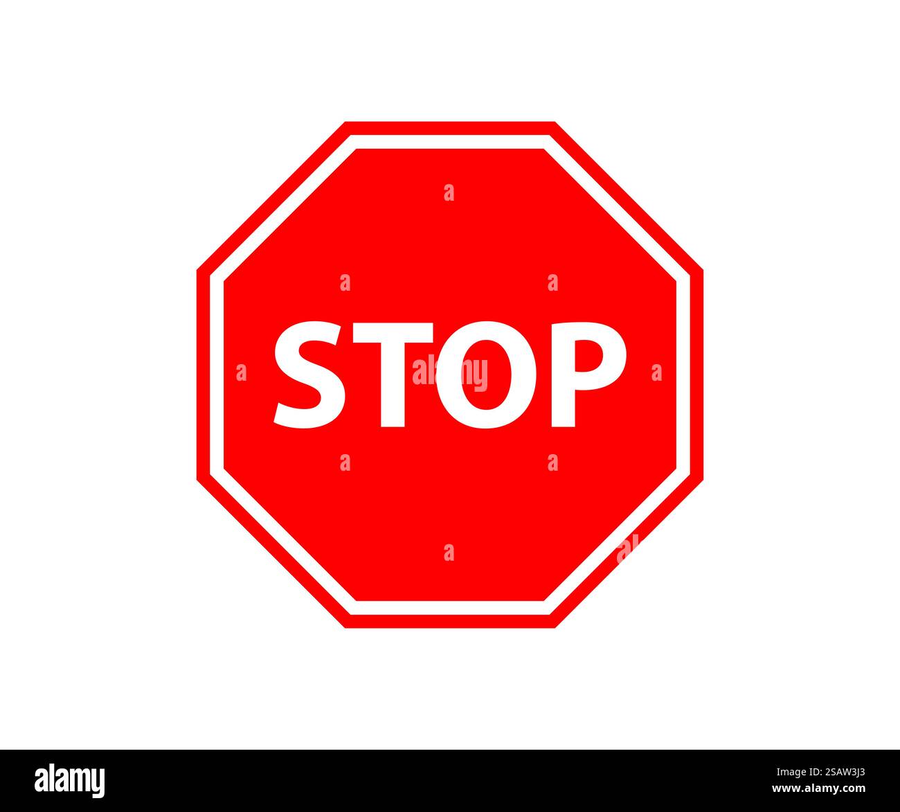 Stop sign vector symbol. Safety and warning traffic attention ...