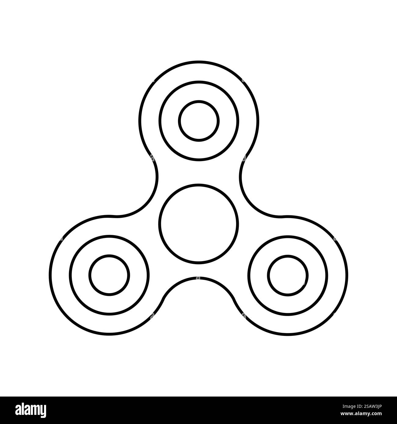 Contour symbol hand spinner. Vector illustration.. Contour symbol hand ...