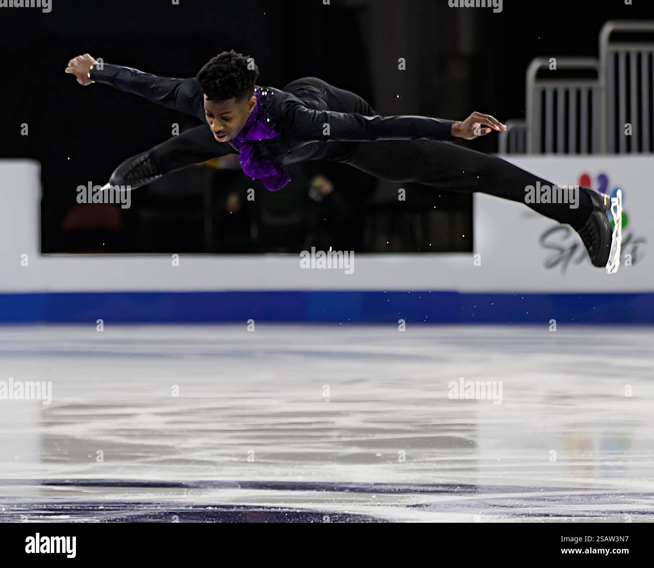 Wichita, Kansas, USA. 25th Jan, 2025. EMMANUEL SAVARY skates the short ...