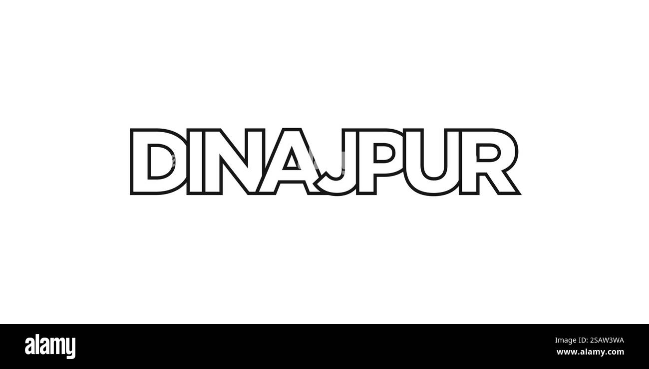 Dinajpur in the Bangladesh emblem for print and web. Design features geometric style, vector ...