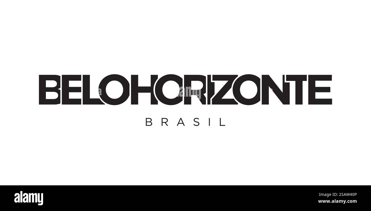 Belo Horizonte in the Brasil emblem for print and web. Design features ...