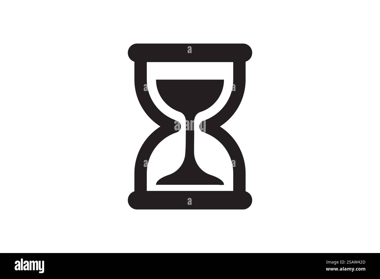 Wait icon sand glass watch. Time clock simple web design. Minute and ...