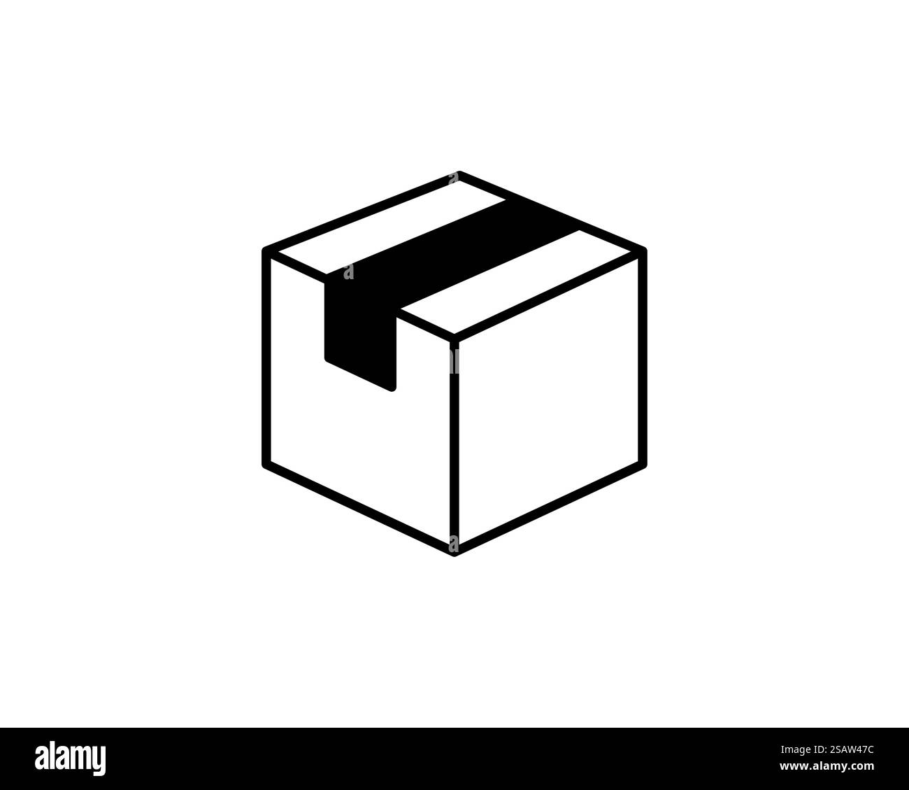 Delivery packaging vector icon. Cargo cardboard box icons. Carton ...