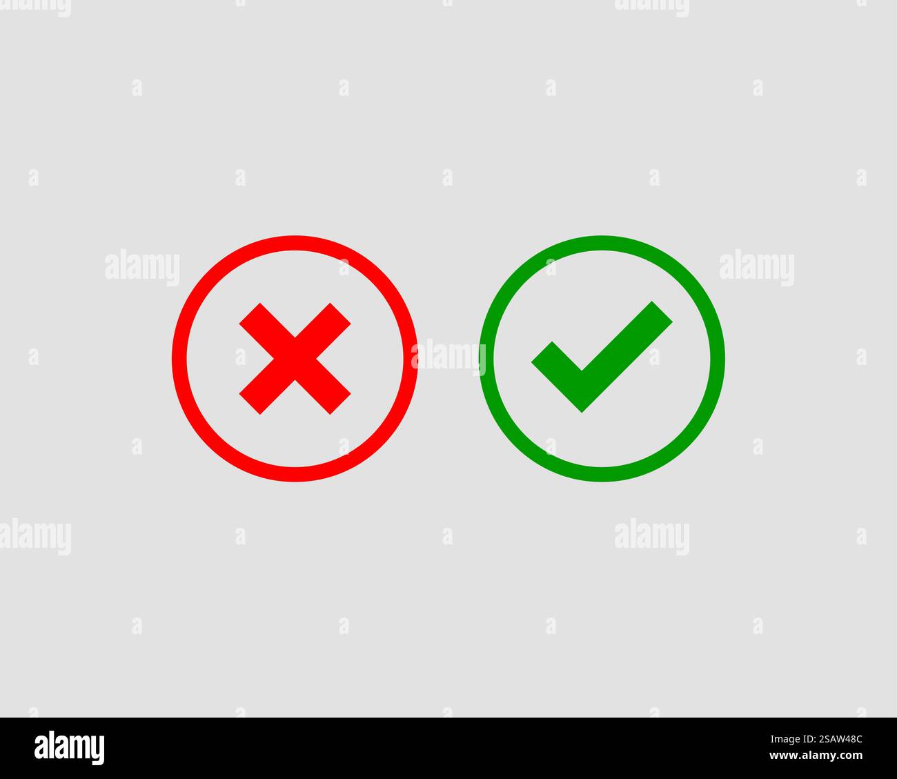 Cross and check mark icon vector symbol set Stock Vector Image & Art ...