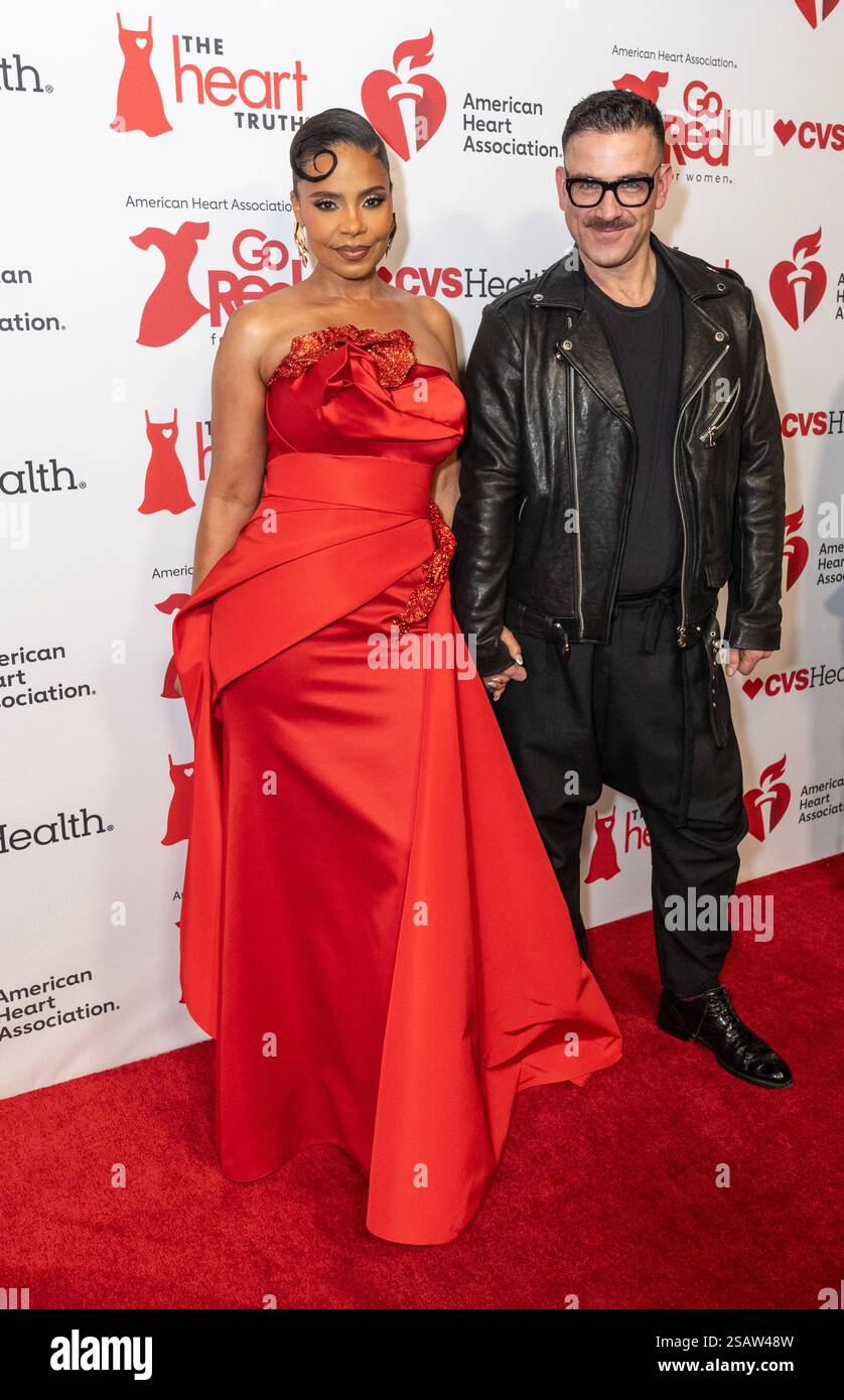 New York, NY, 30 January 2025: Sanaa Lathan wearing dress by Rubin ...