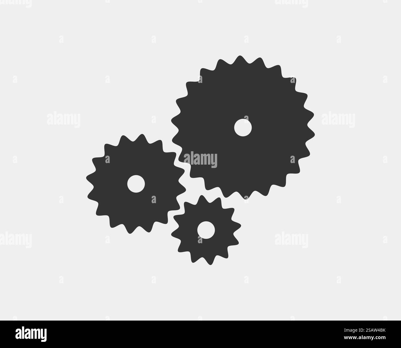 Metal gears and cogs vector. Gear icon flat design. Mechanism wheels logo. Cogwheel concept ...