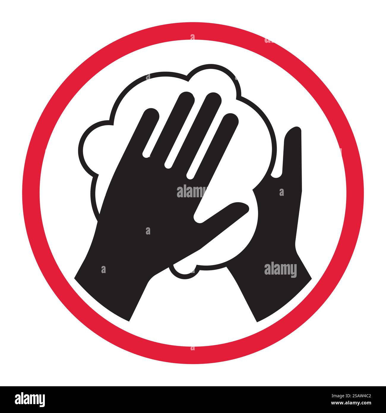 Hand washing with soap virus protection sign. Vector illustration Stock ...