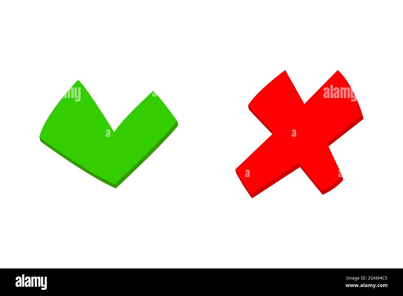 Do and dont check ticket choice option green red flat icons. Vector ...