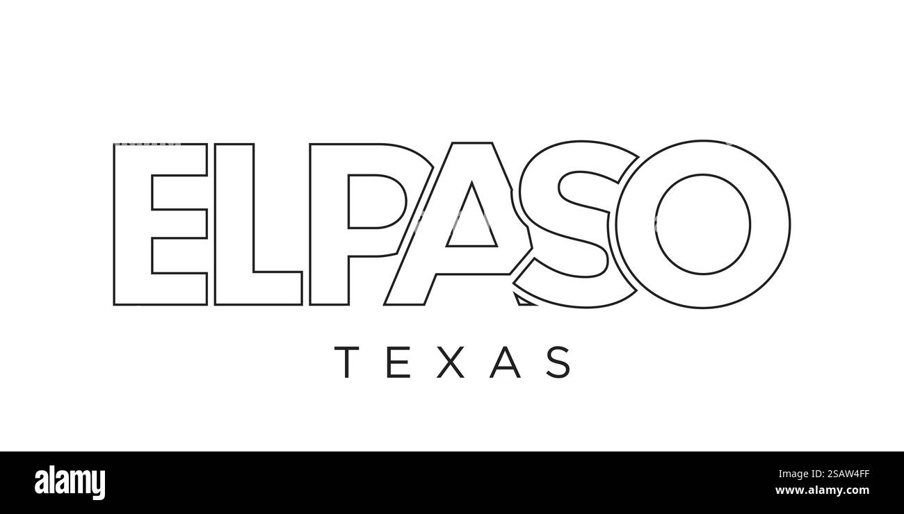 El Paso, Texas, USA typography slogan design. America logo with graphic ...