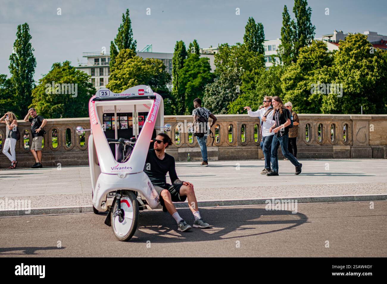 Three wheel taxi in Berlin, Germany Stock Photo - Alamy