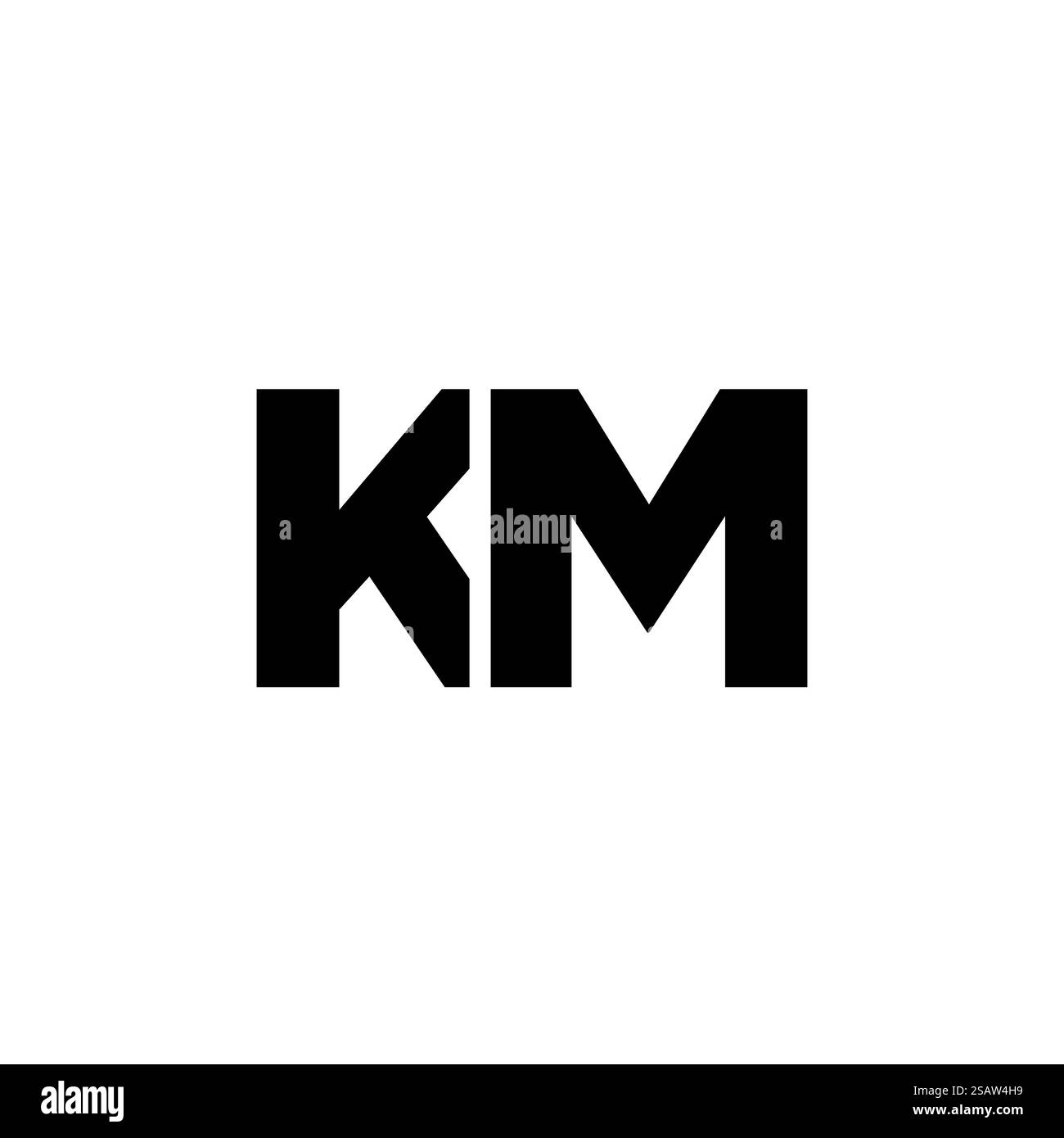 Trendy letter K and M, KM logo design template. Minimal monogram ...