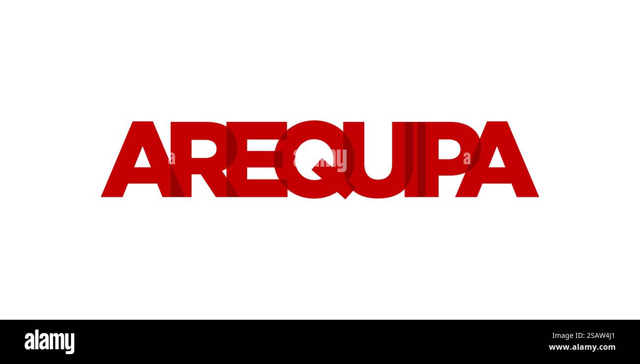Arequipa in the Peru emblem for print and web. Design features ...