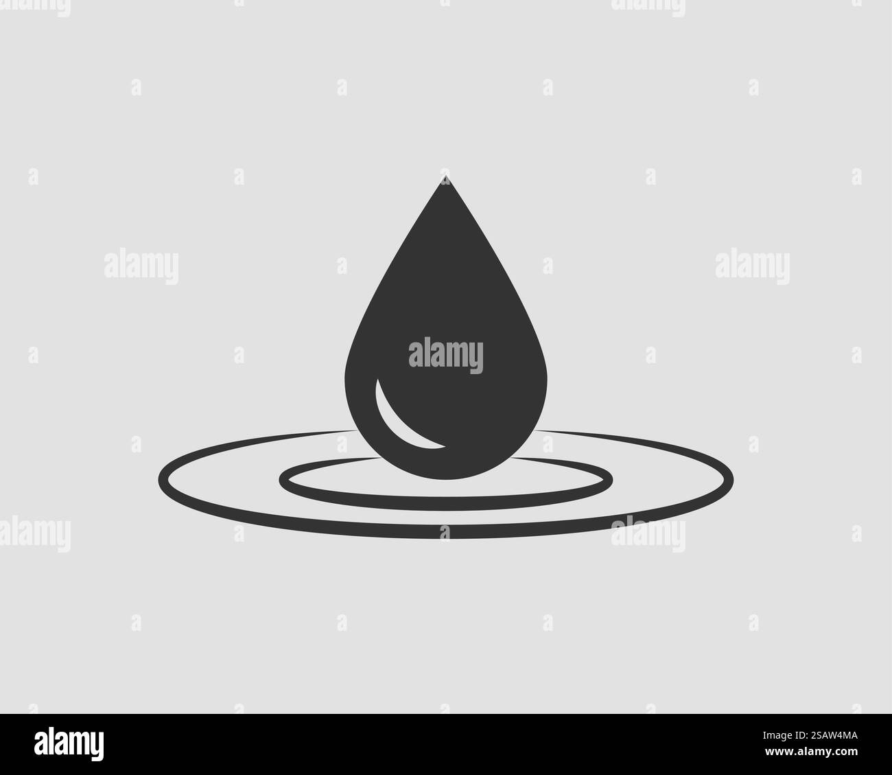 Vector water drop icon Black and White Stock Photos & Images - Alamy
