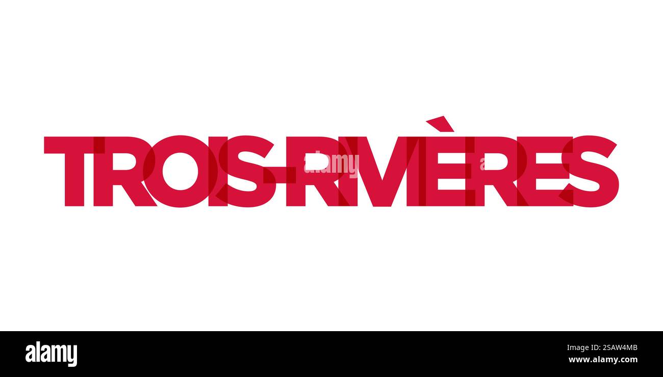Trois Rivieres in the Canada emblem for print and web. Design features ...