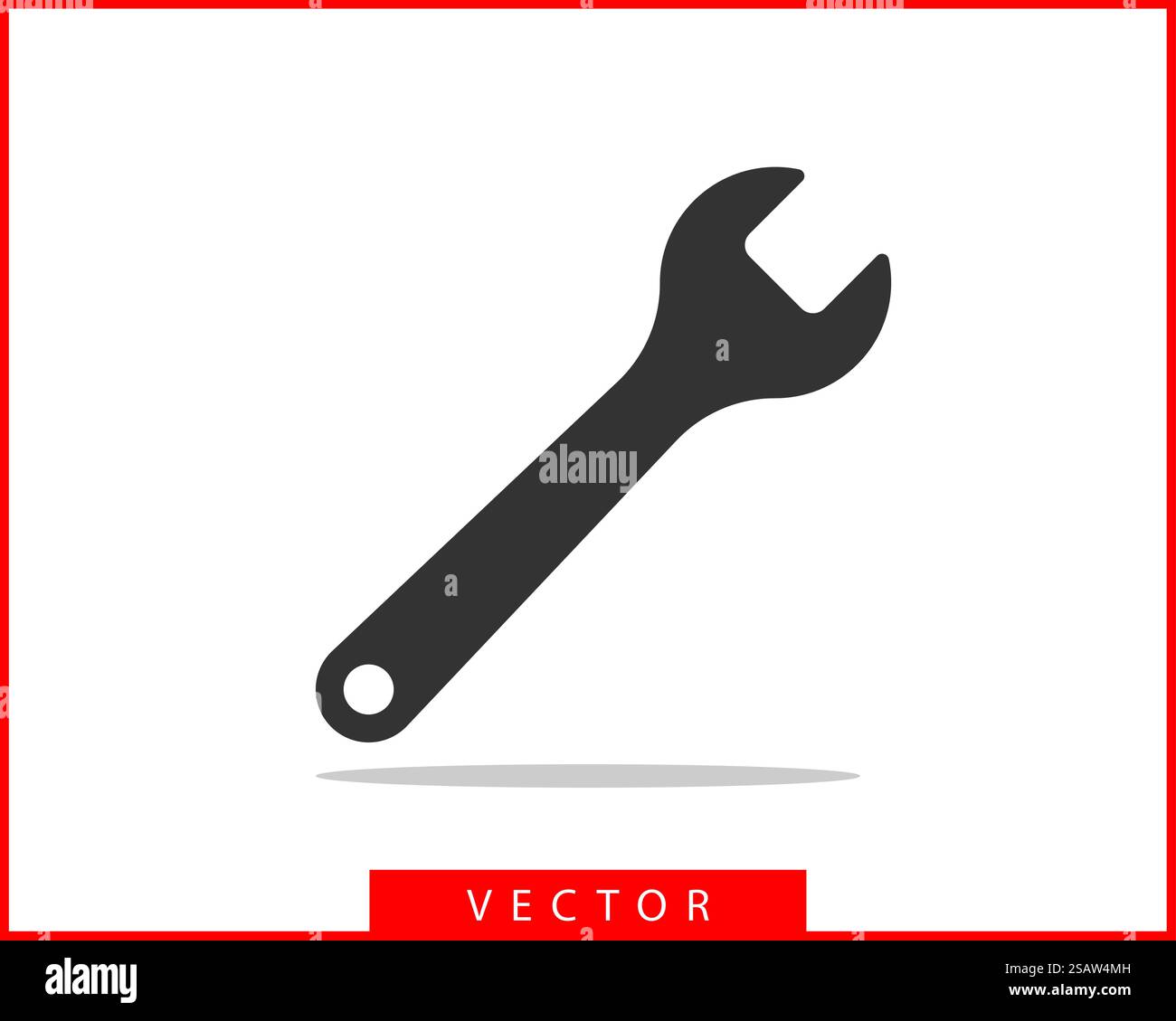 Tools vector wrench icon. Spanner logo design element. Key tool ...