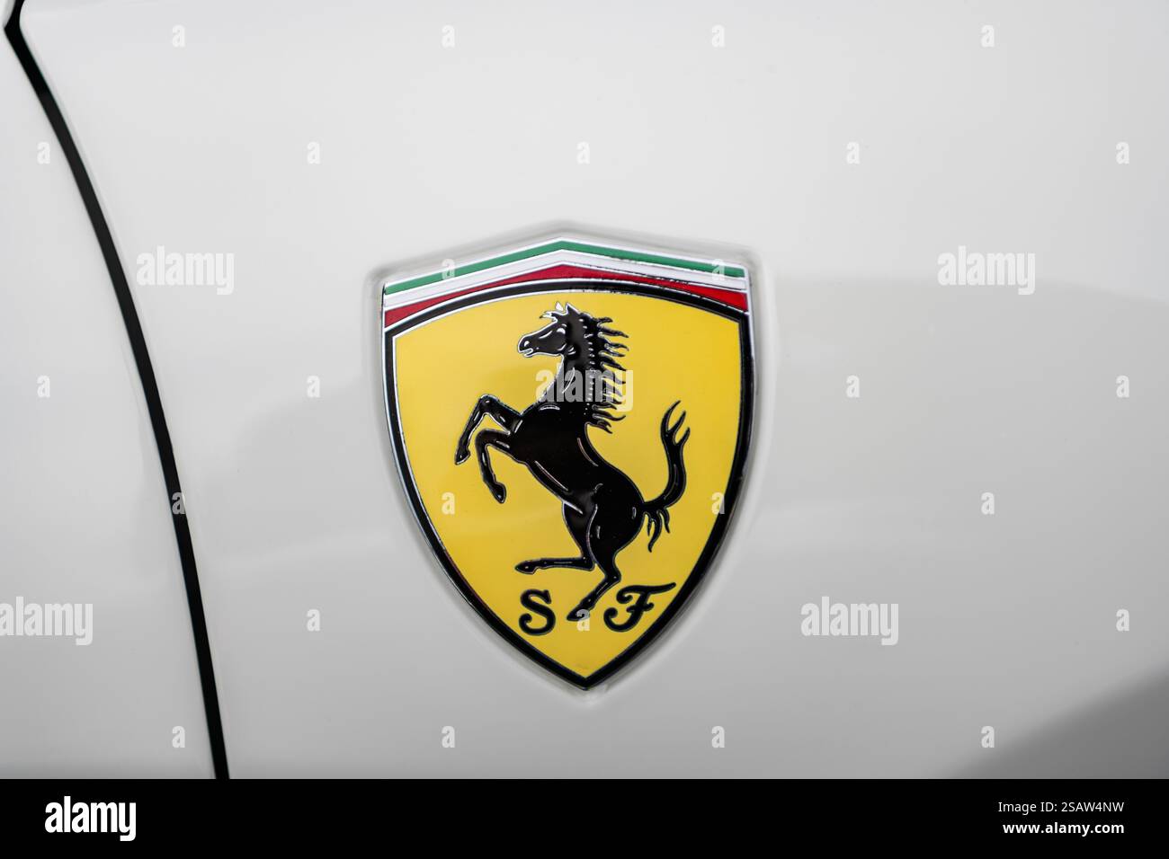 Chicago, Illinois - September 29, 2024: Ferrari GTC4Lusso V12 white ...