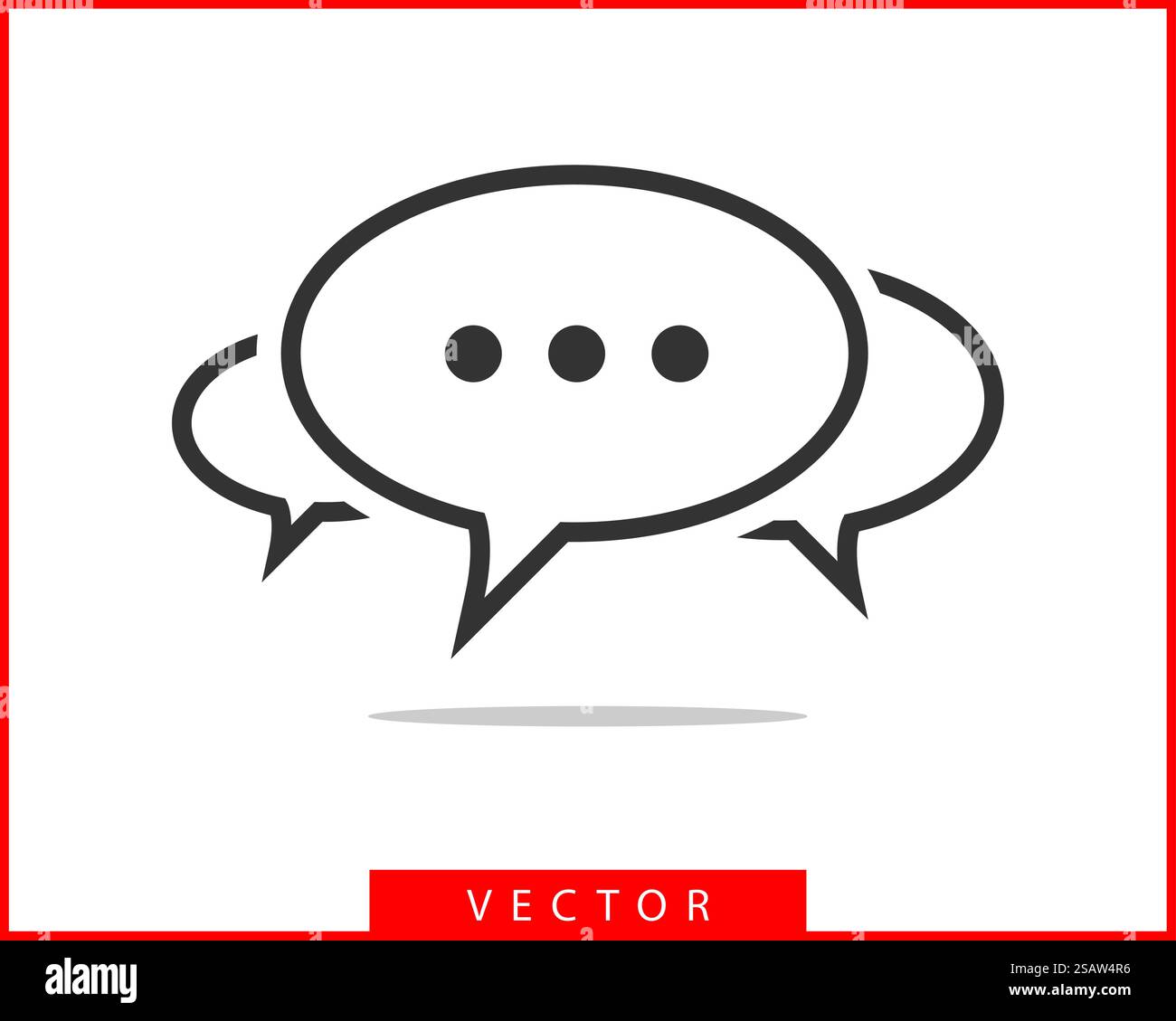 Talk bubble speech icon. Blank empty bubbles vector design elements ...