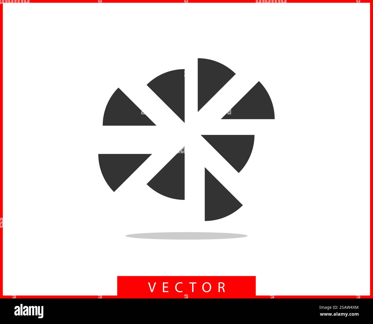 Pie chart icon. Circle diagram vector. Charts graphs logo template ...