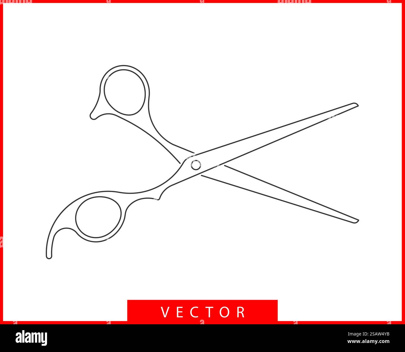 Scissor icon. Scissors vector design element or logo template. Black ...