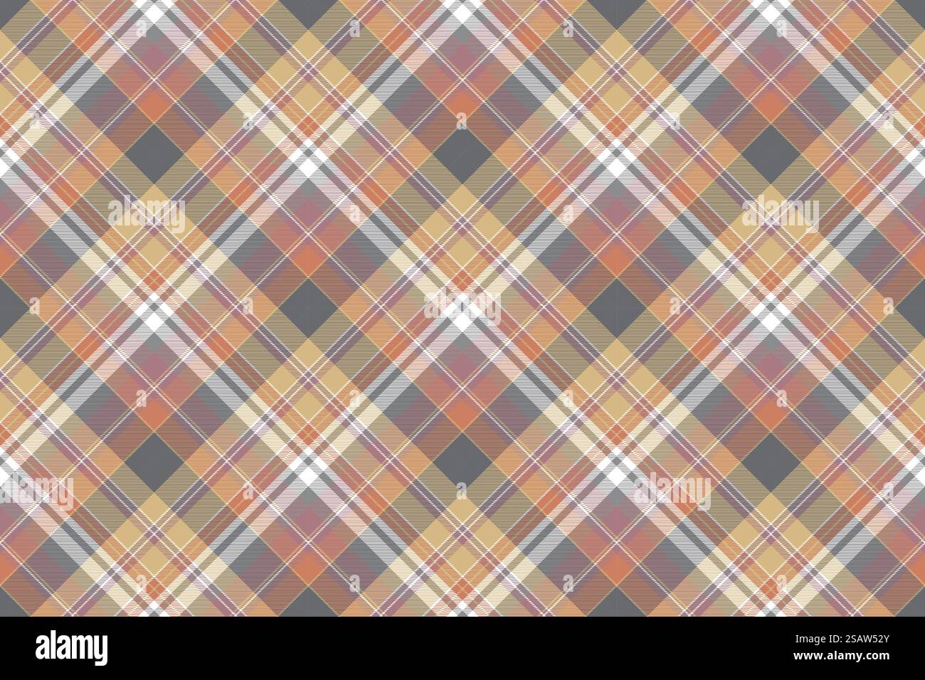 Plaid diagonal fabric texture seamless pattern. Flat design. Vector ...