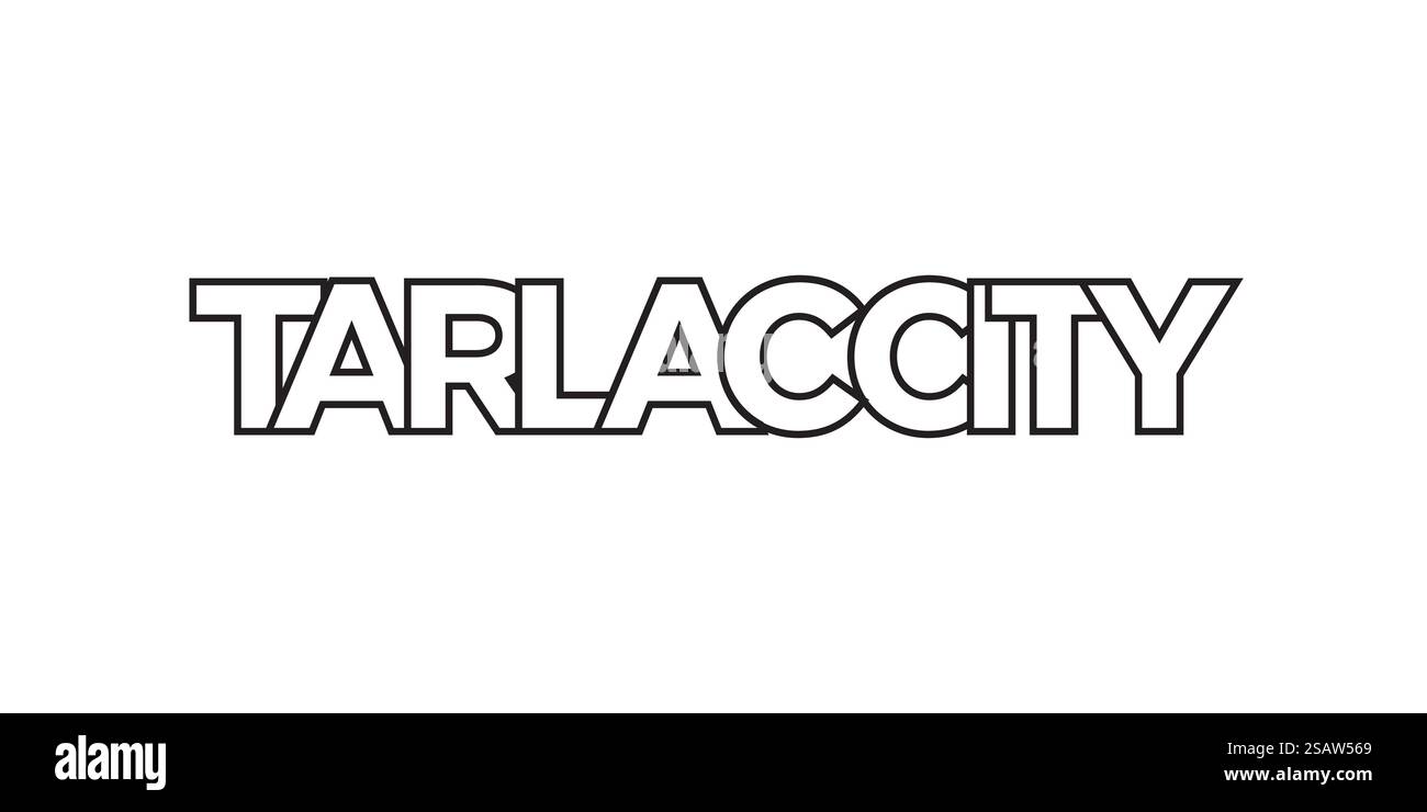 Tarlac City in the Philippines emblem for print and web. Design ...