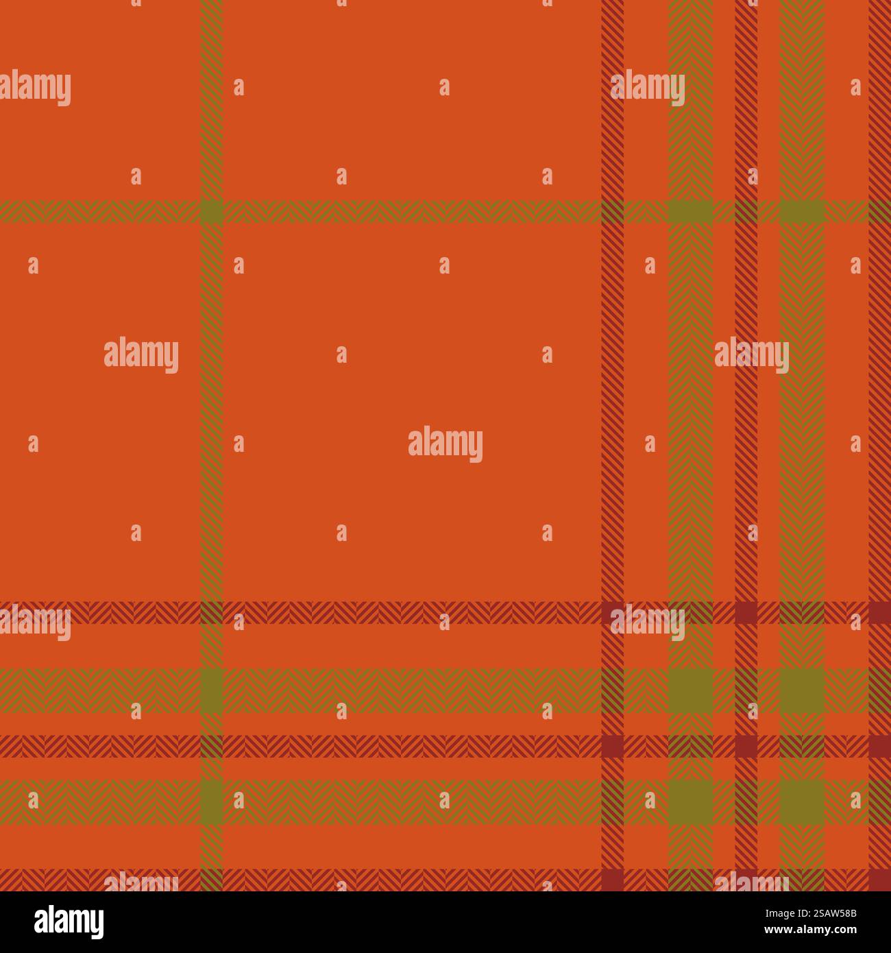 Plaid check pattern in orange and red colors. Seamless fabric texture ...