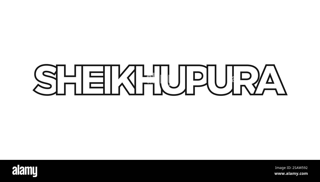 Sheikhupura in the Pakistan emblem for print and web. Design features ...