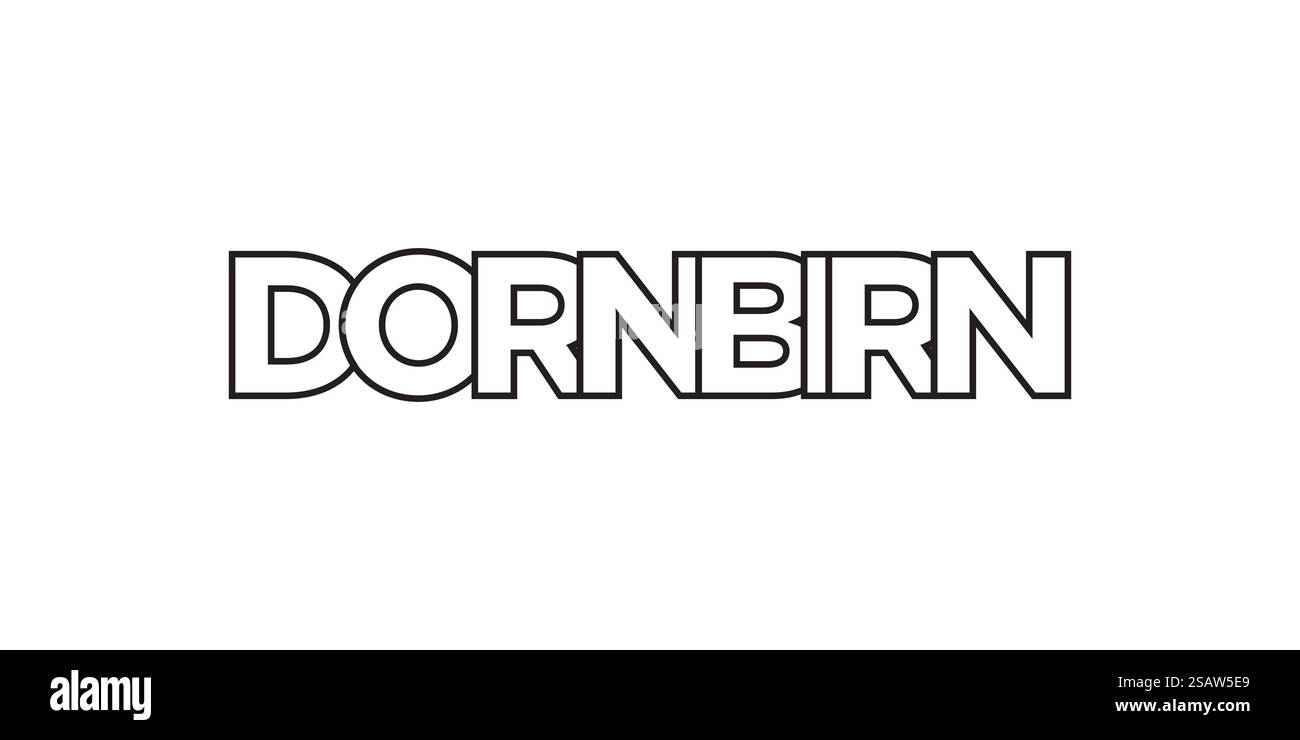 Dornbirn in the Austria emblem for print and web. Design features geometric style, vector ...