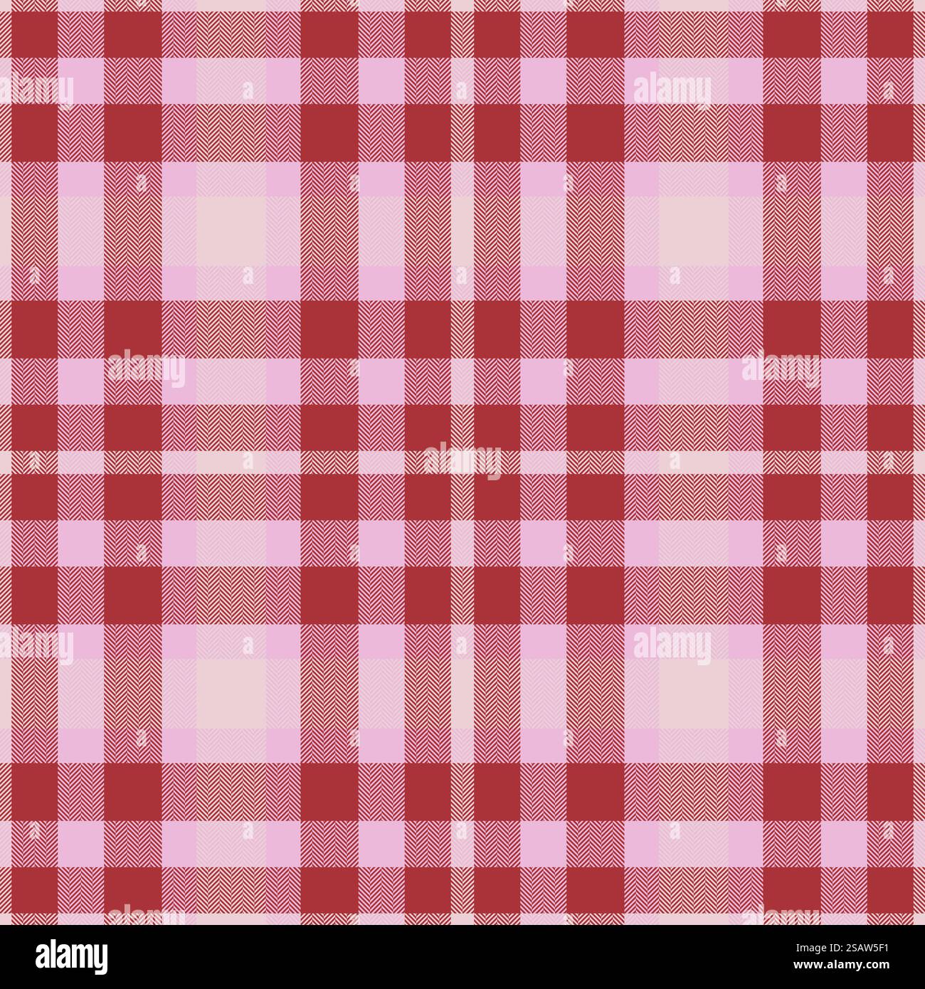 Plaid seamless pattern in red. Check fabric texture. Vector textile ...
