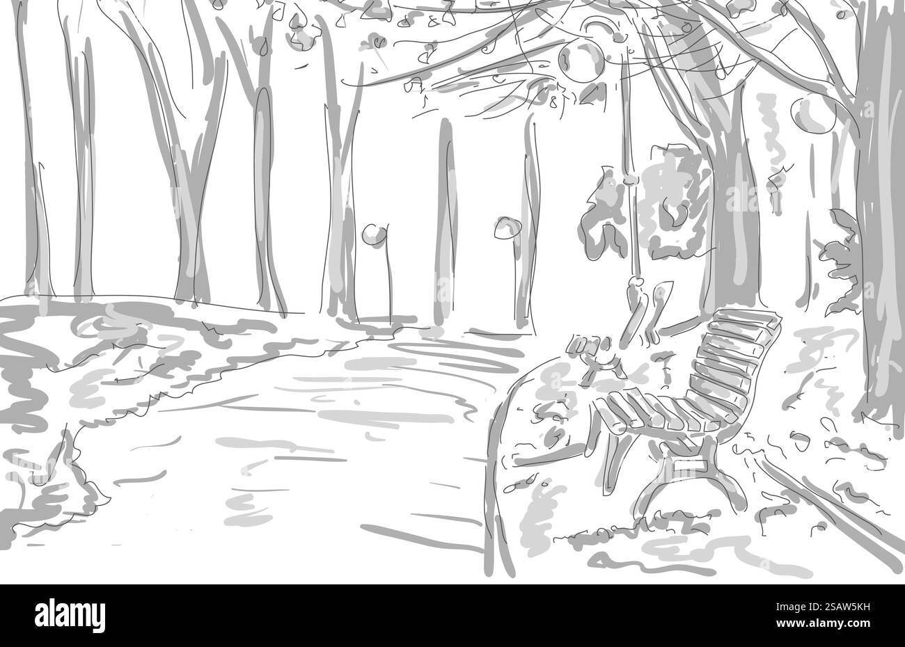 Lights in woods Stock Vector Images - Alamy