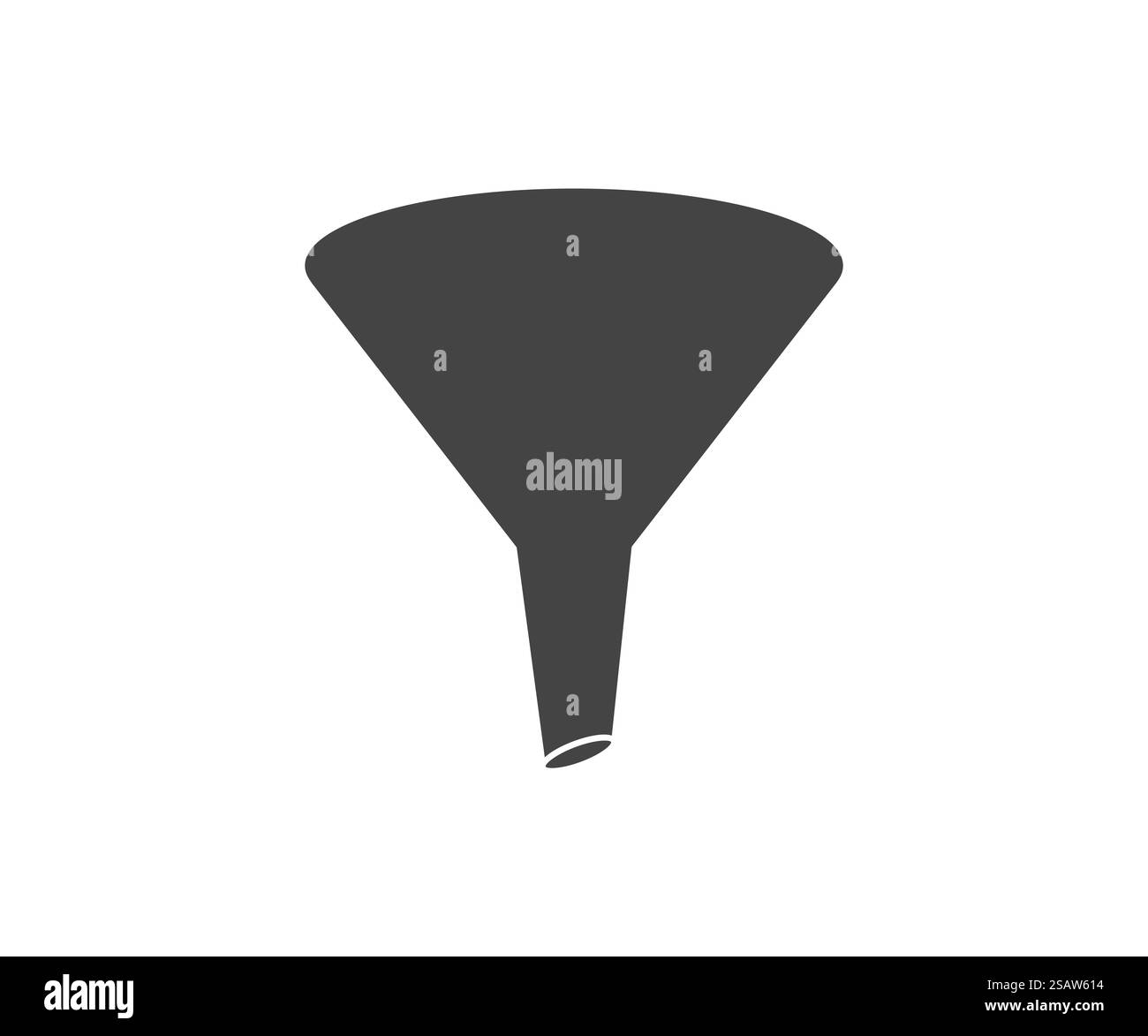 Funnel icon vector. Sort sign, filter symbol black and white simple ...