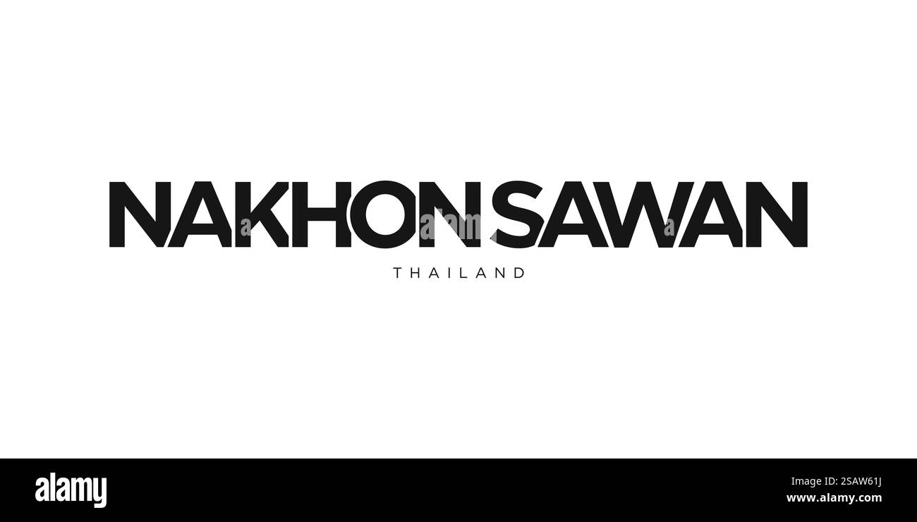 Nakhon Sawan in the Thailand emblem for print and web. Design features ...