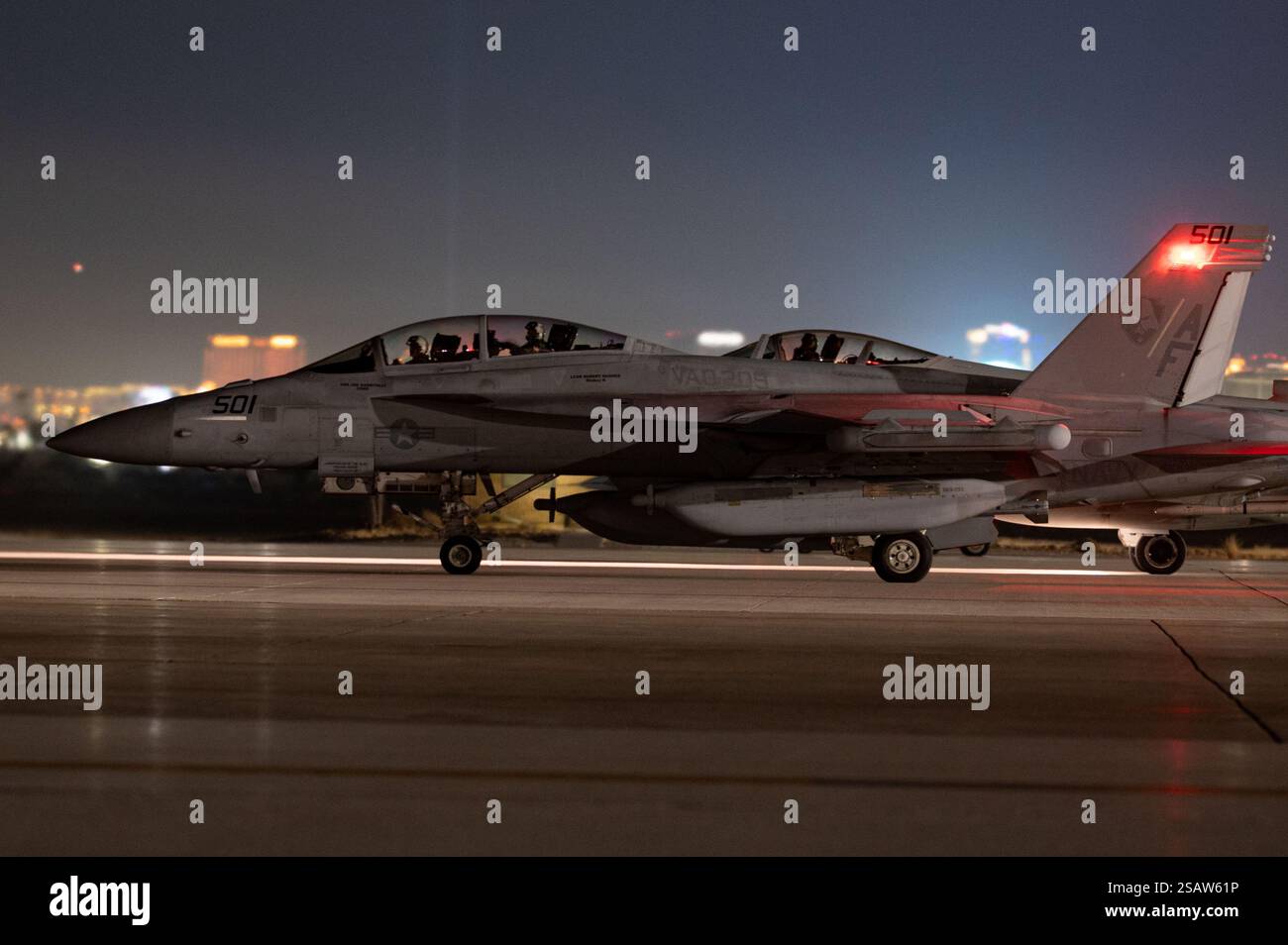 A U.S. Navy EA-18G Growler assigned to the Electronic Attack Squadron ...
