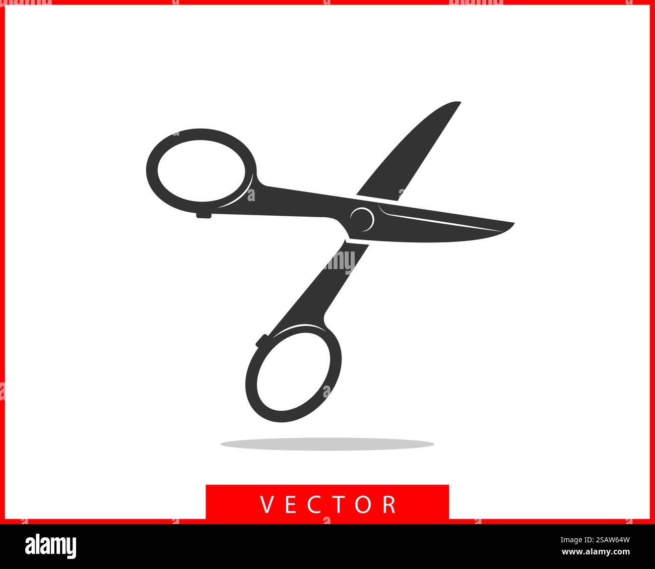 Scissor icon. Scissors vector design element or logo template. Black ...