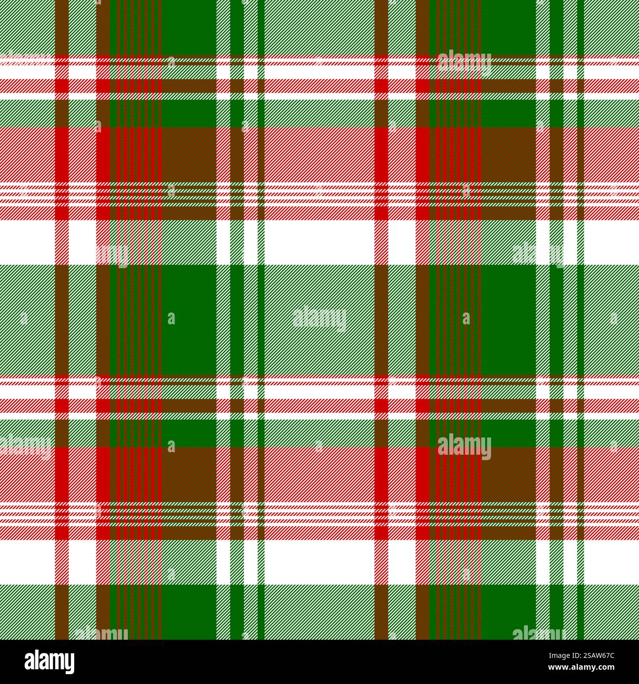 Green red bright check fabric texture seamless pattern. Vector ...