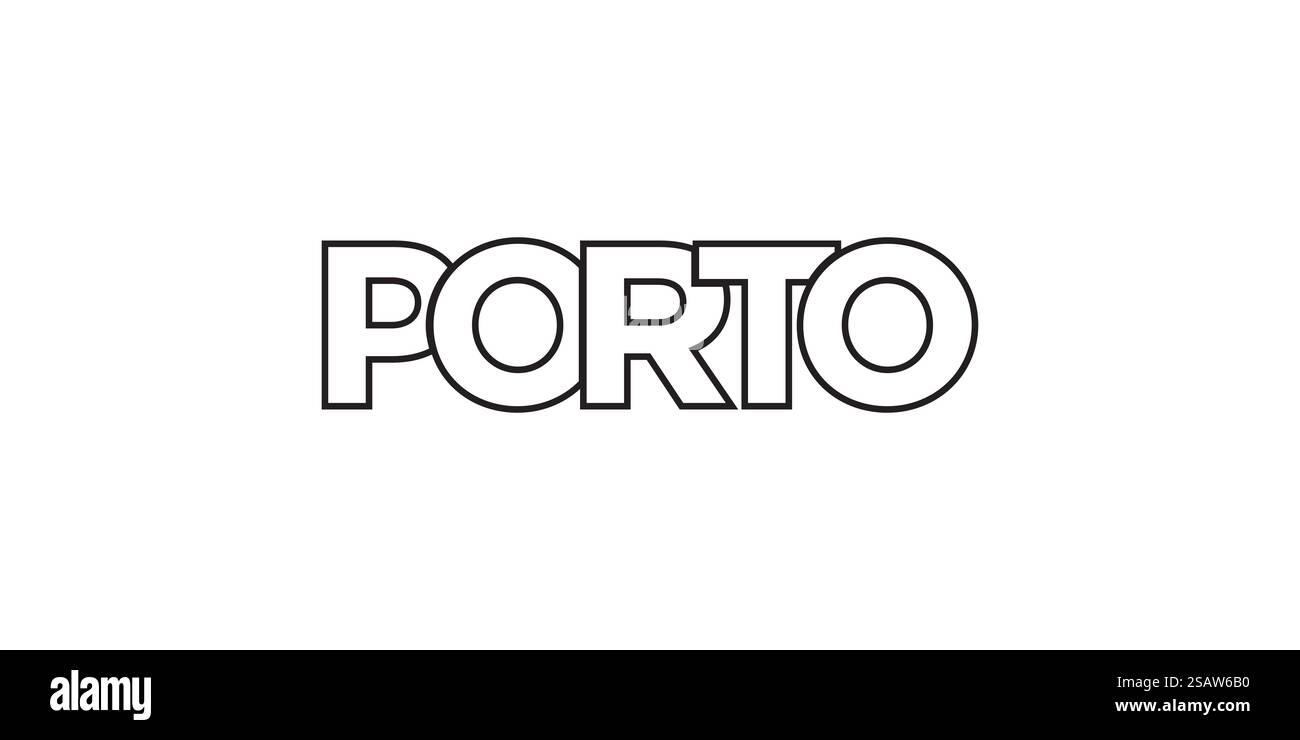 Porto in the Portugal emblem for print and web. Design features ...
