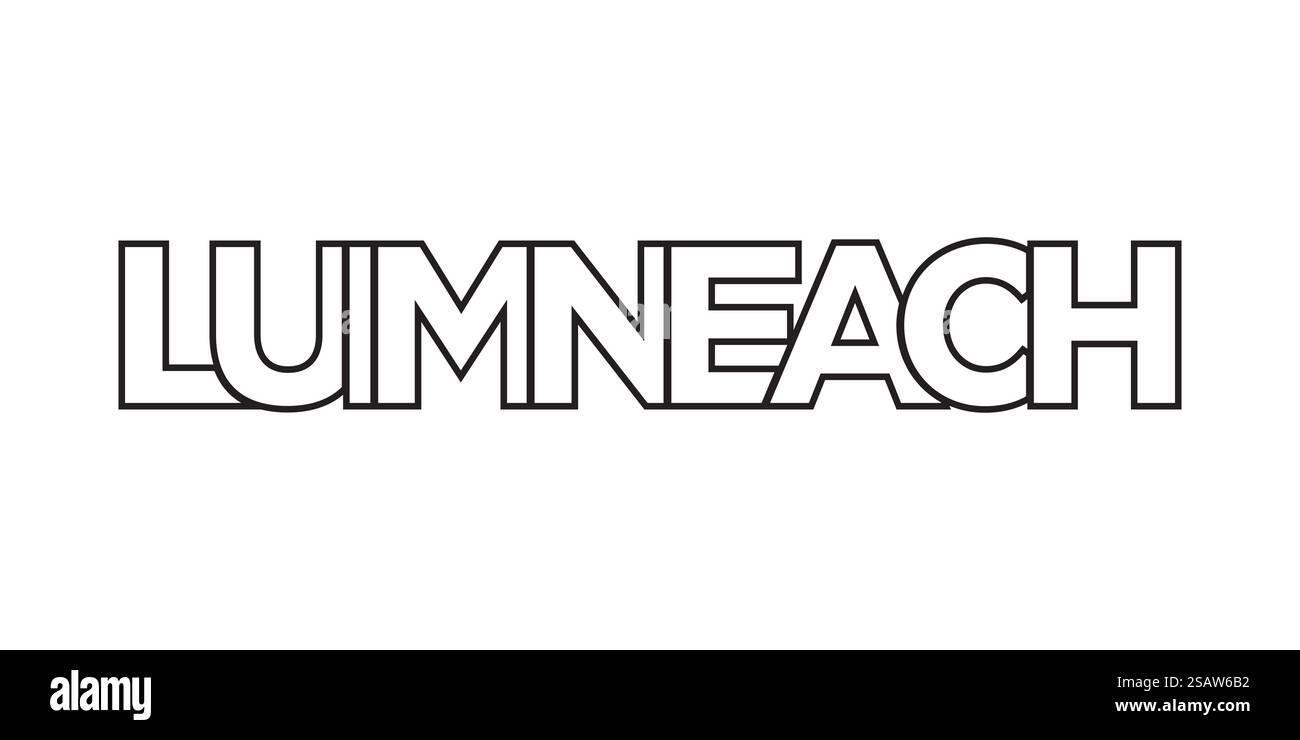 Luimneach in the Ireland emblem for print and web. Design features geometric style, vector ...