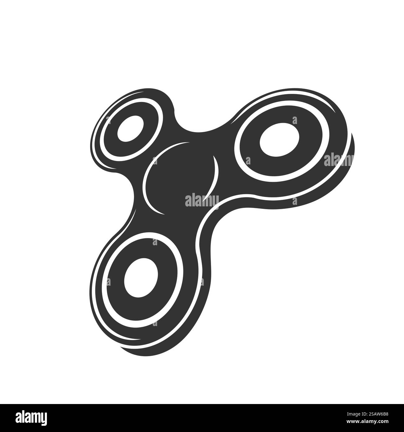 Silhouette symbol hand spinner angle view. Vector illustration ...