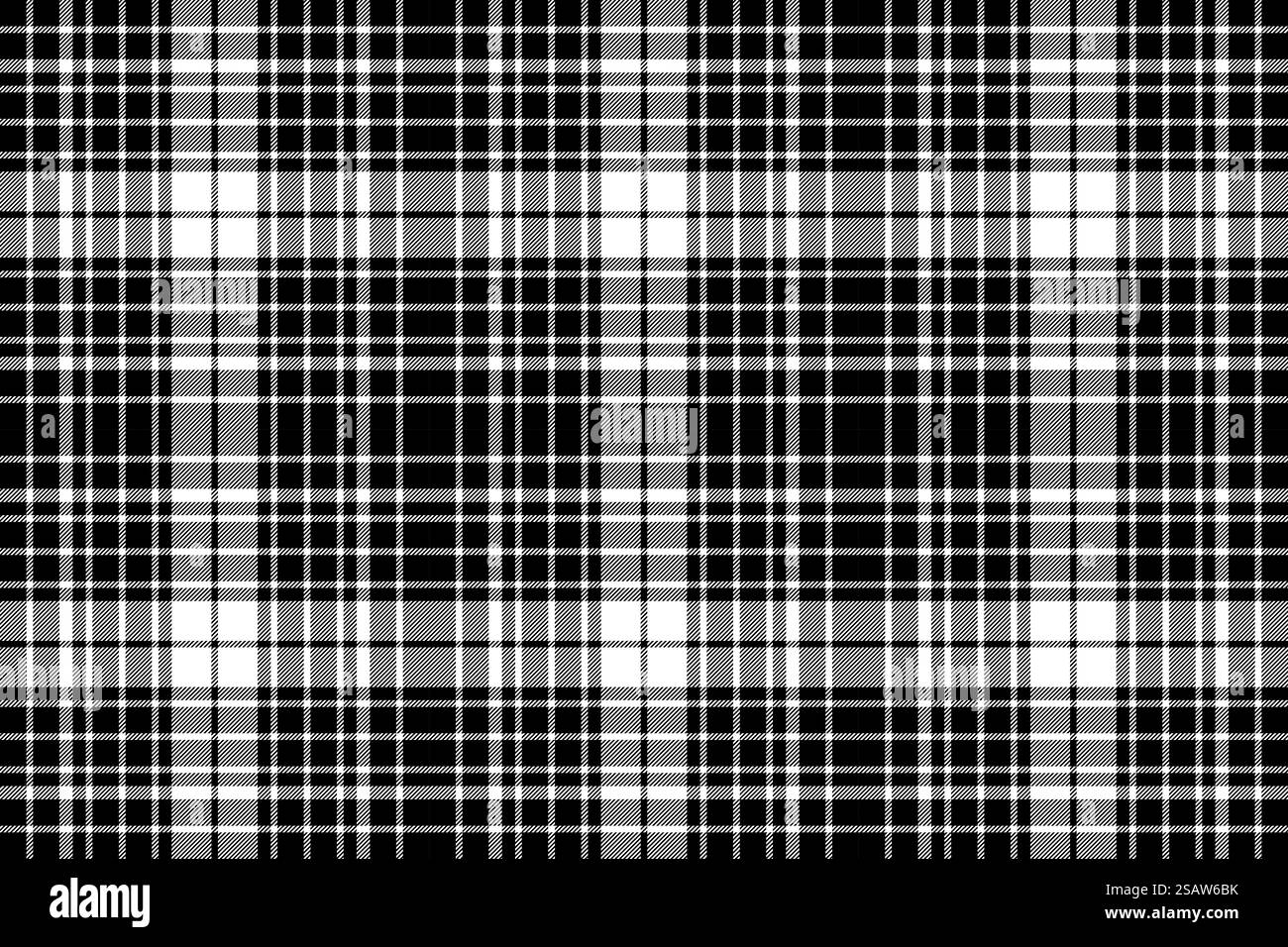 Black and white diagonal plaid seamless pattern. Vector illustration ...