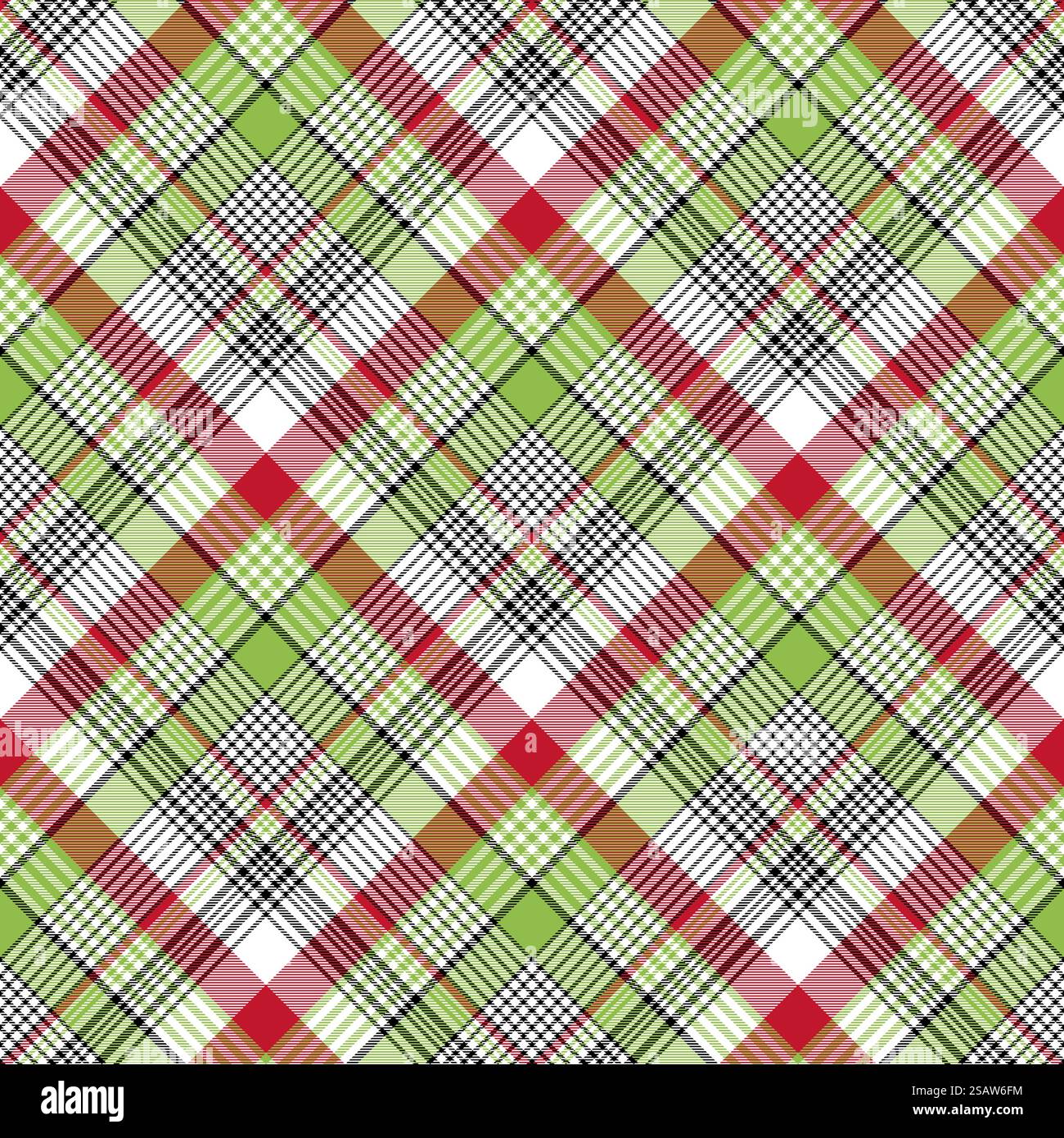 Red green check fabric texture seamless background. Flat design. Vector ...