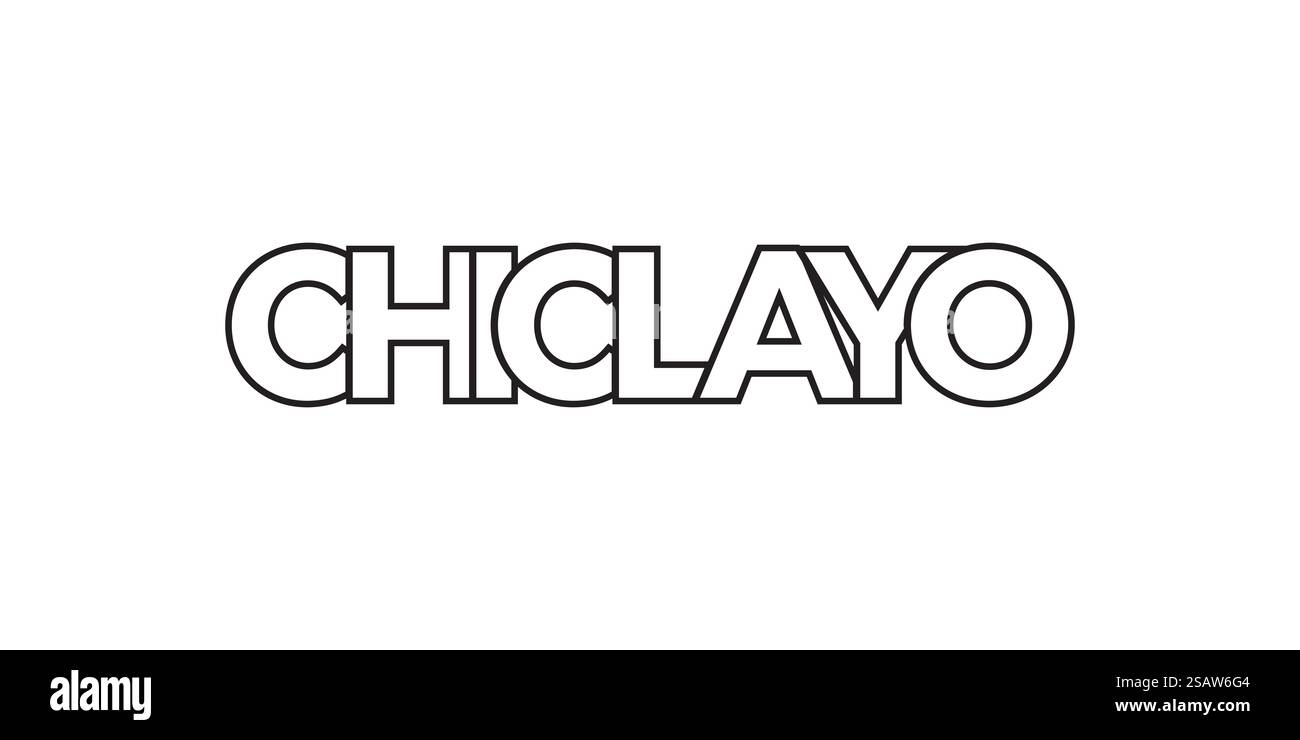 Chiclayo in the Peru emblem for print and web. Design features ...