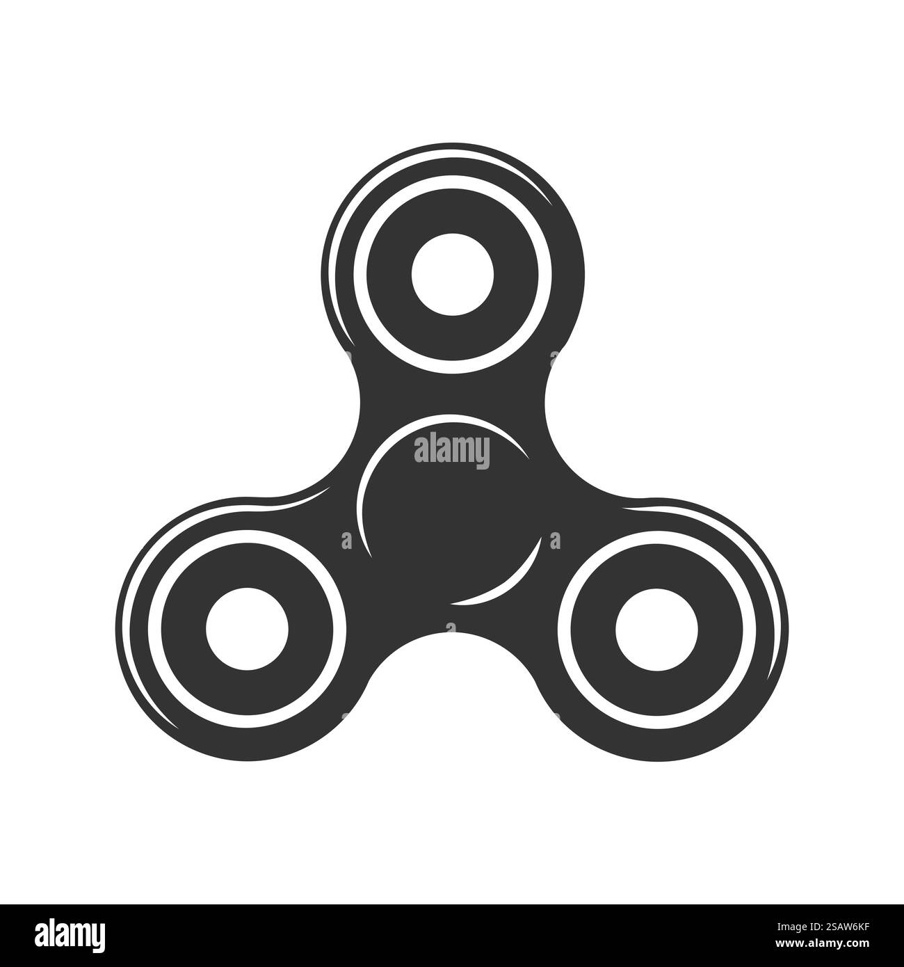 Silhouette symbol hand spinner. Vector illustration.. Silhouette symbol ...