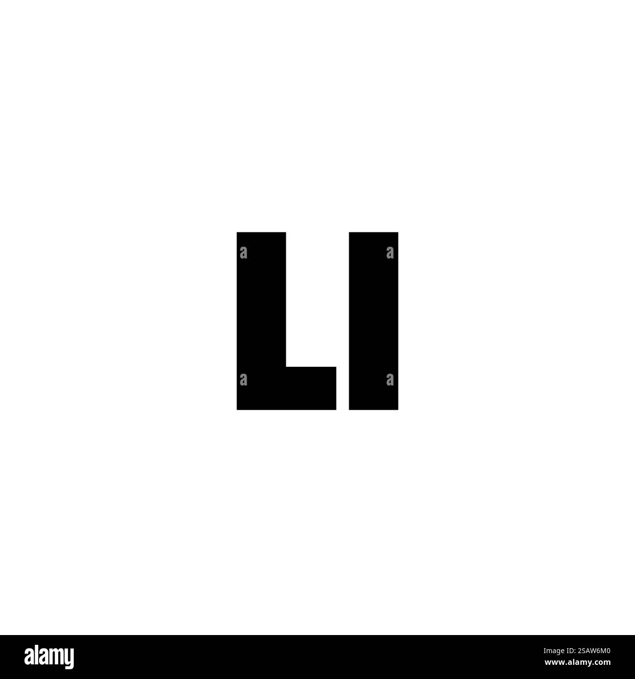 Trendy letter L and I, LI logo design template. Minimal monogram ...