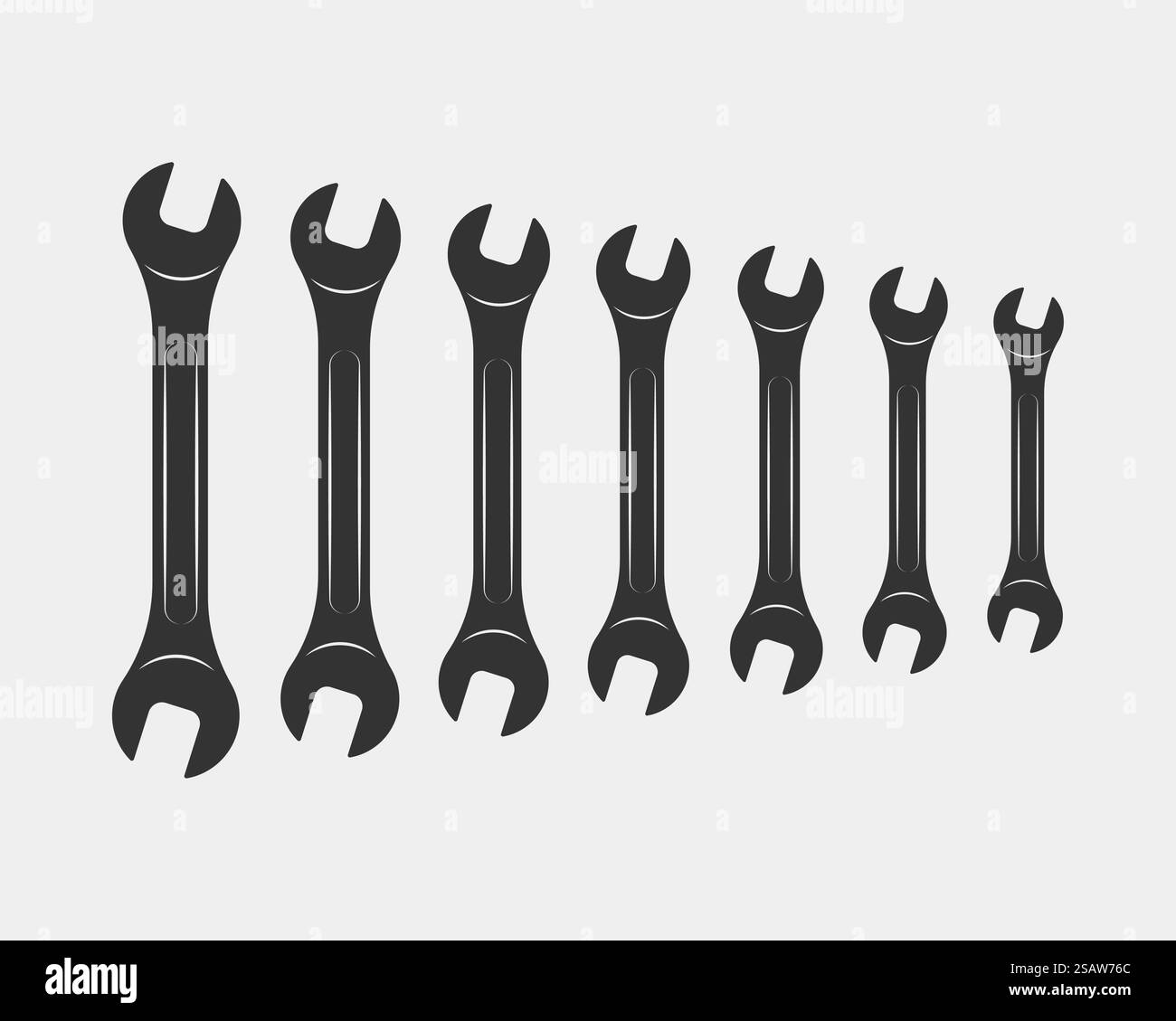 Tools vector wrench icon. Spanner logo design element. Key tool ...