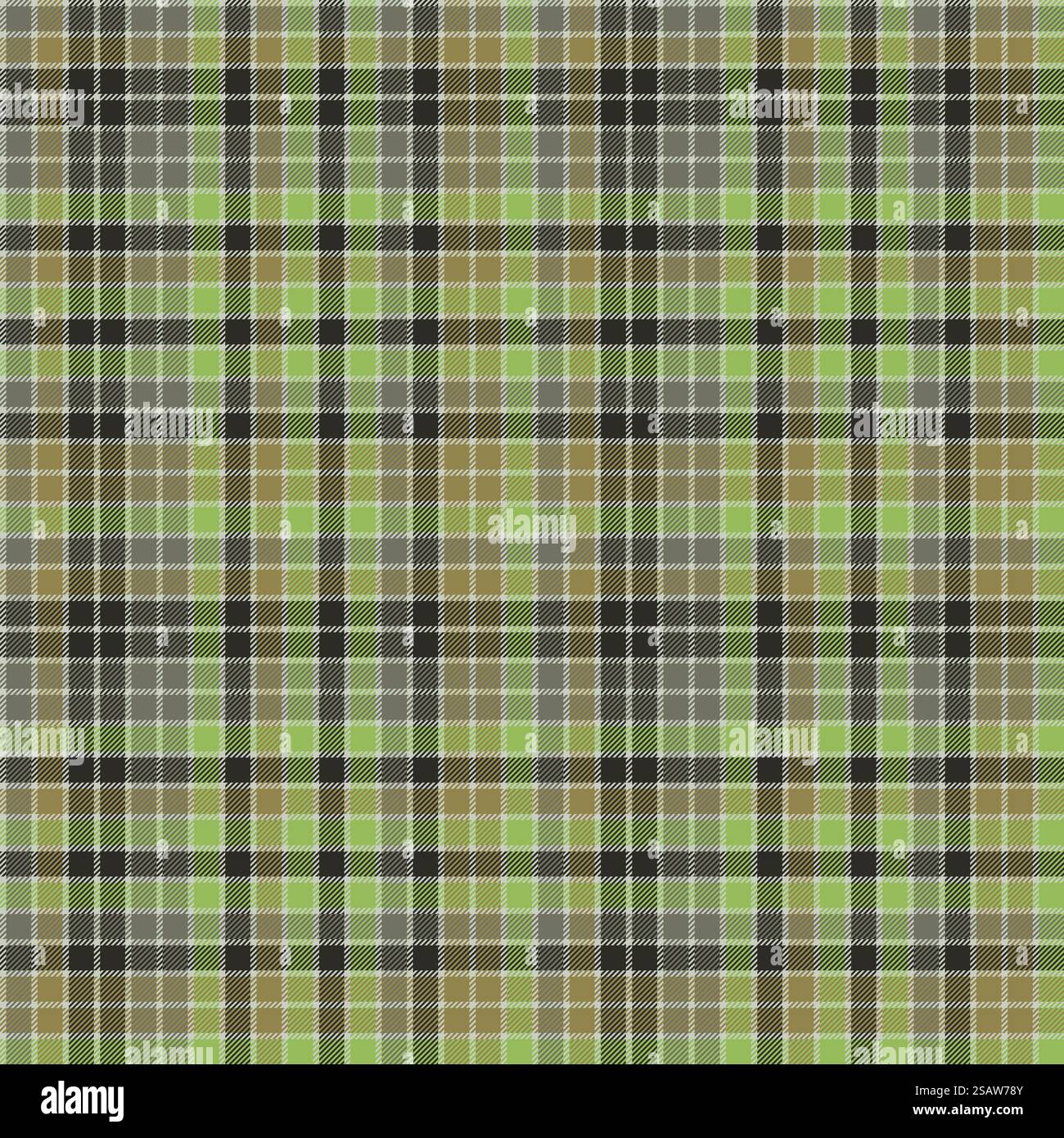 Green check plaid tartan seamless pattern. Flat design. Vector ...