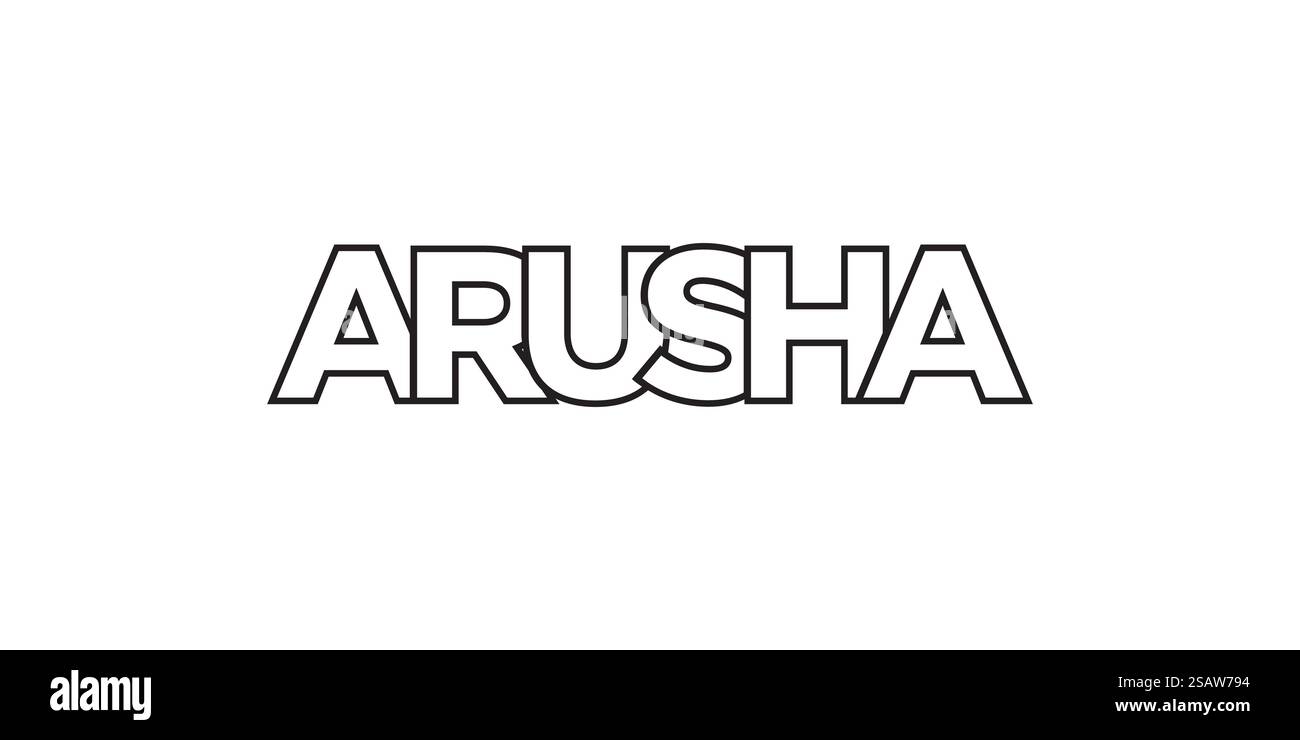 Arusha in the Tanzania emblem for print and web. Design features ...