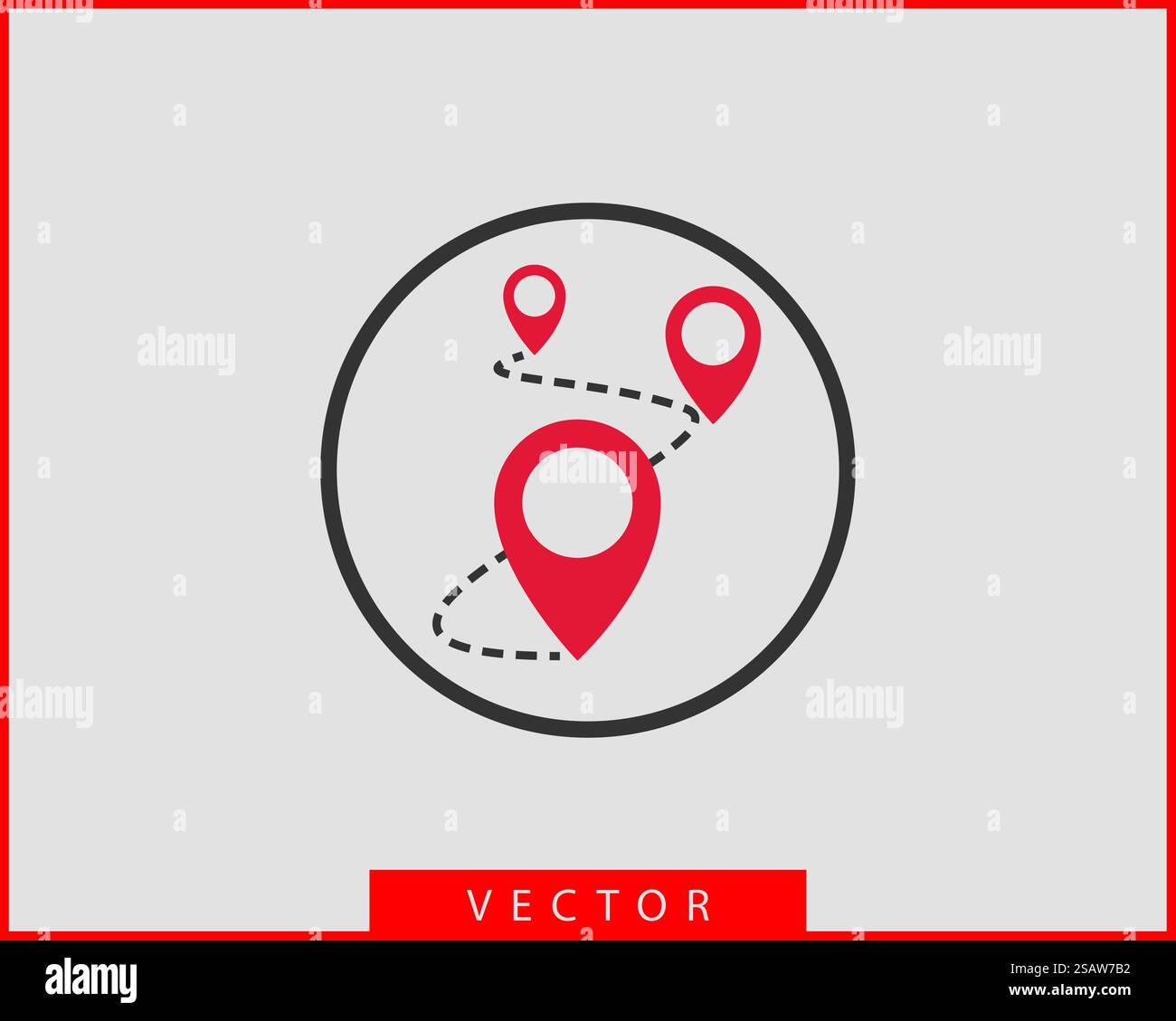 Map icons. Marker pointer. Pin location vector icon. GPS navigation symbol Stock Vector Image ...