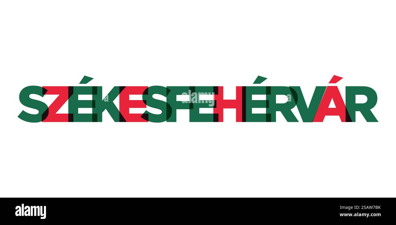 Szekesfehervar in the Hungary emblem for print and web. Design features ...