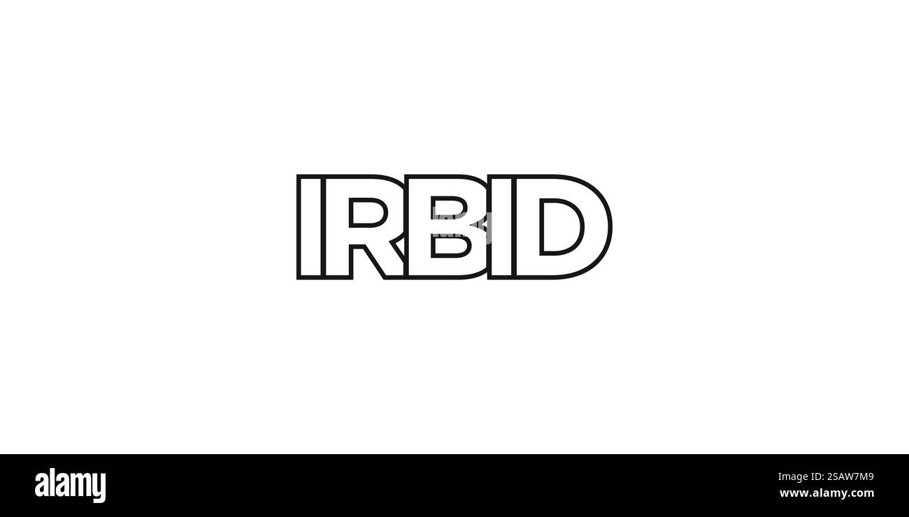 Irbid in the Jordan emblem for print and web. Design features geometric ...