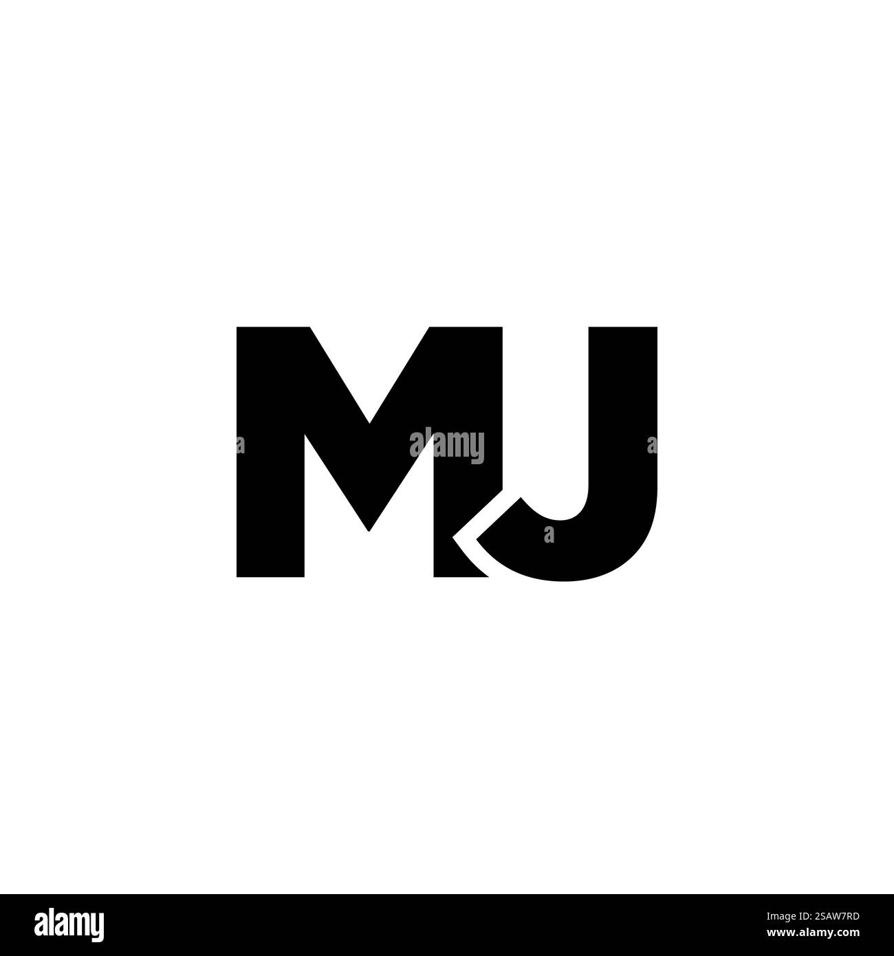 Trendy letter M and J, MJ logo design template. Minimal monogram ...